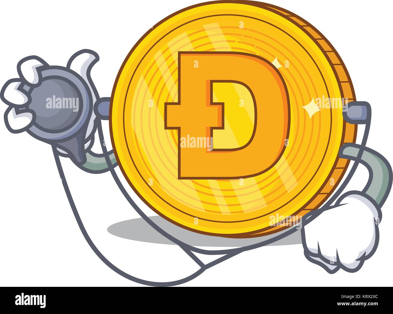 Doctor Dodgecoin character cartoon style Stock Vector Image & Art - Alamy