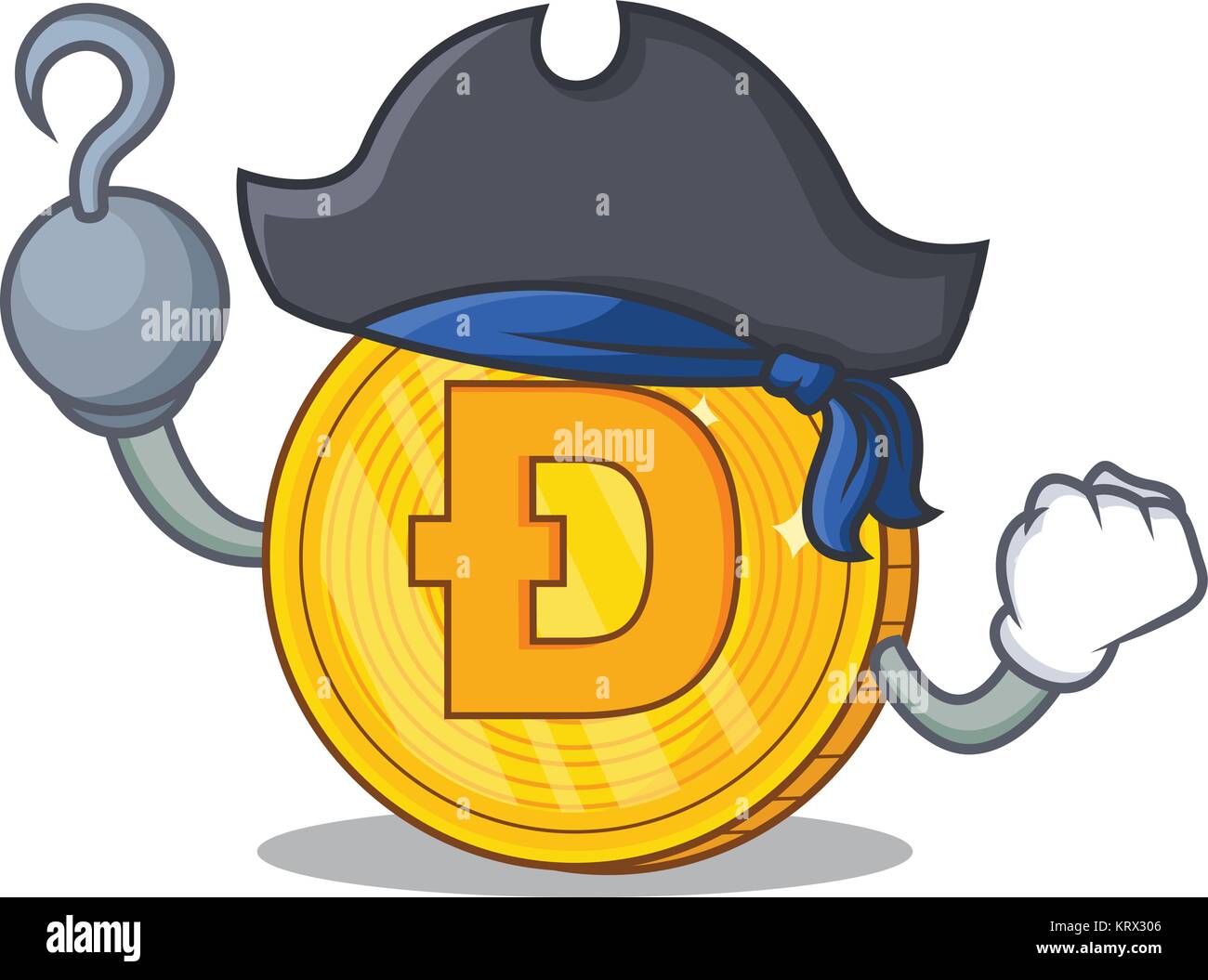 Pirate Dodgecoin character cartoon style Stock Vector Image & Art - Alamy
