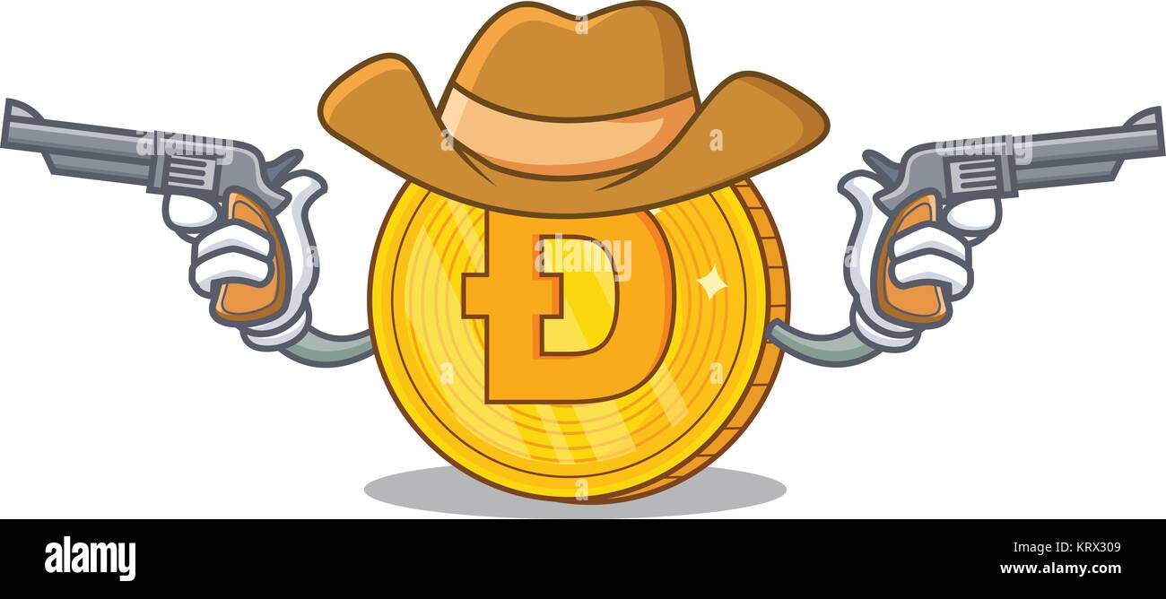 Cowboy Dodgecoin character cartoon style Stock Vector Image & Art - Alamy