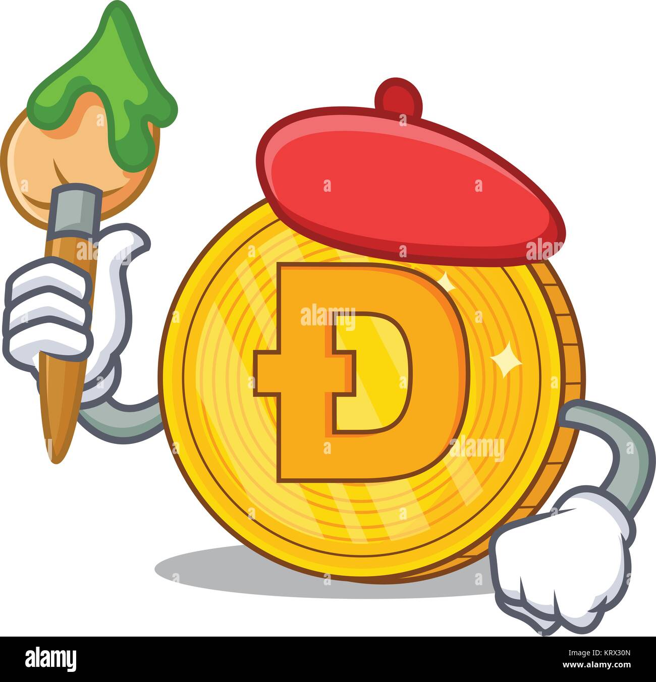 Artist Dodgecoin character cartoon style Stock Vector Image & Art - Alamy