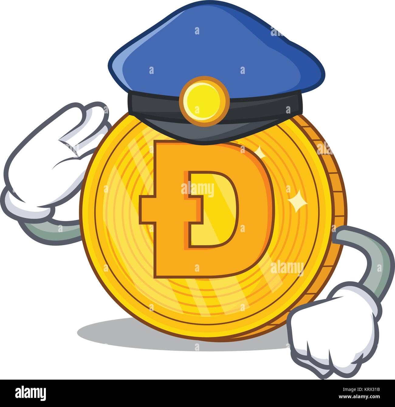 Police Dodgecoin character cartoon style Stock Vector Image & Art - Alamy