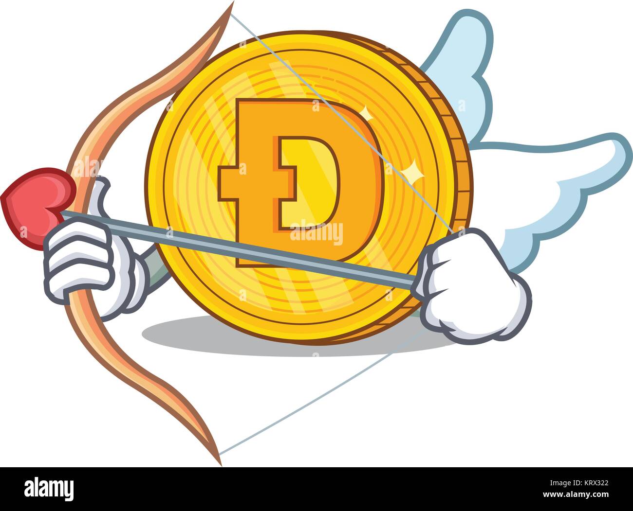 Cupid Dodgecoin character cartoon style Stock Vector Image & Art - Alamy