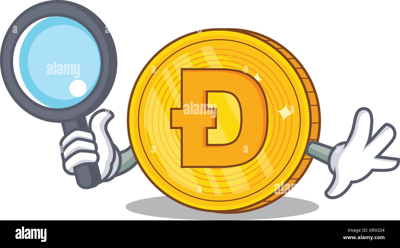Detective Dodgecoin character cartoon style Stock Vector Image & Art ...