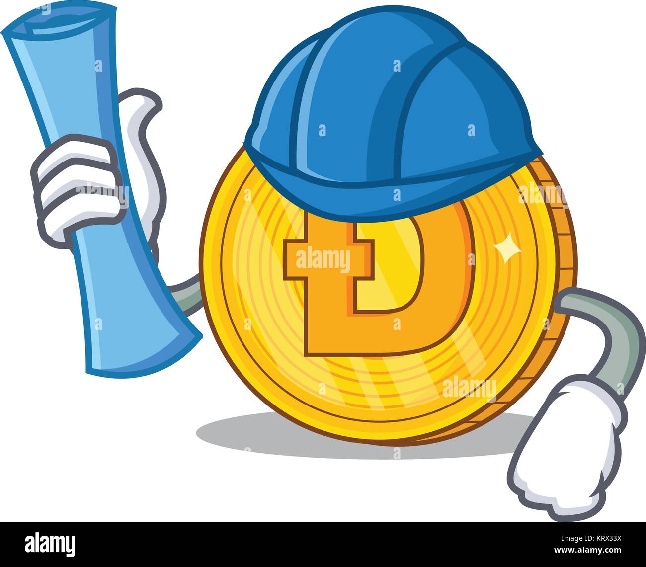 Architect Dodgecoin character cartoon style Stock Vector Image & Art ...