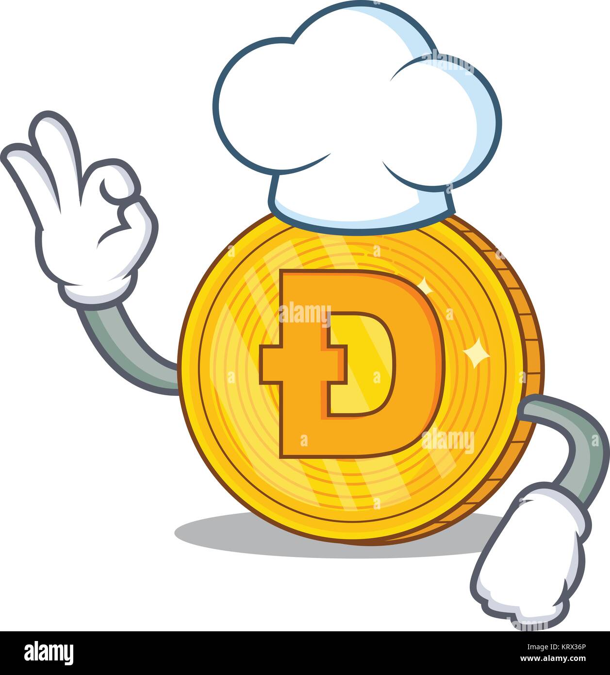 Chef Dodgecoin character cartoon style Stock Vector Image & Art - Alamy