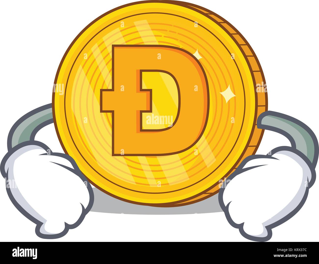 Hand on waist Dodgecoin character cartoon style Stock Vector Image ...