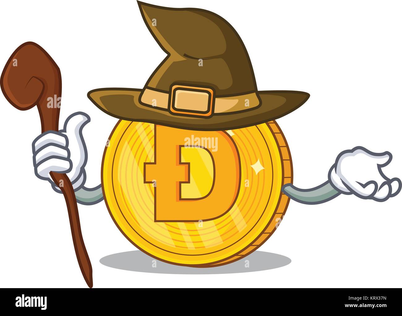 Witch Dodgecoin character cartoon style Stock Vector Image & Art - Alamy