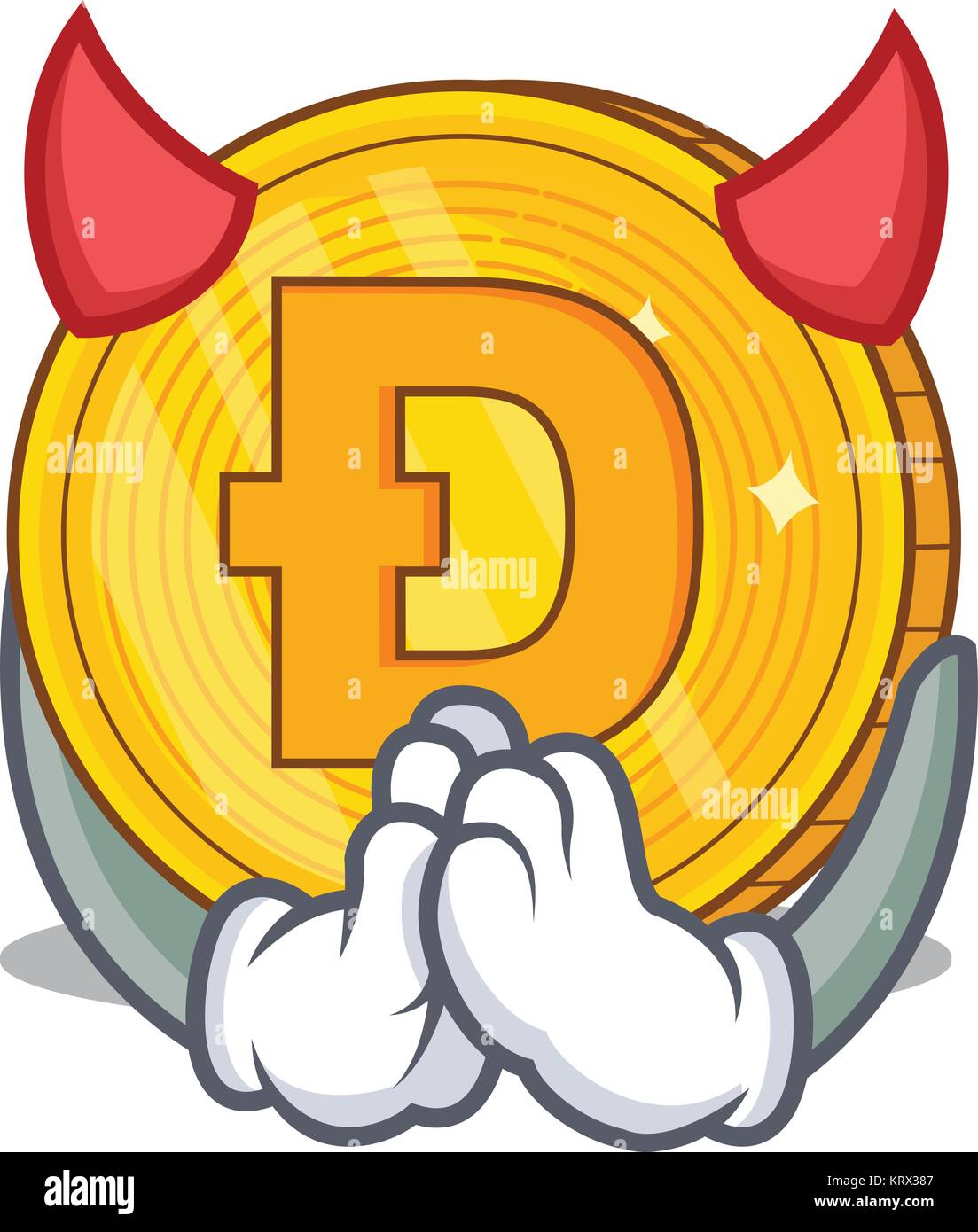 Devil Dodgecoin character cartoon style Stock Vector Image & Art - Alamy