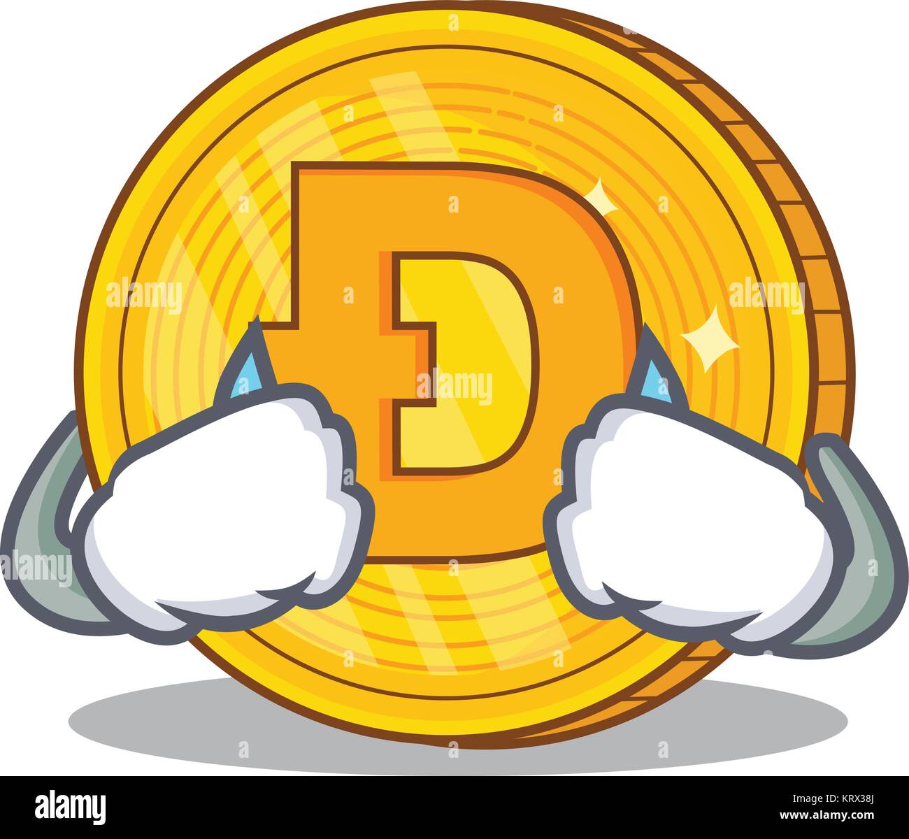 Crying Dodgecoin character cartoon style Stock Vector Image & Art - Alamy