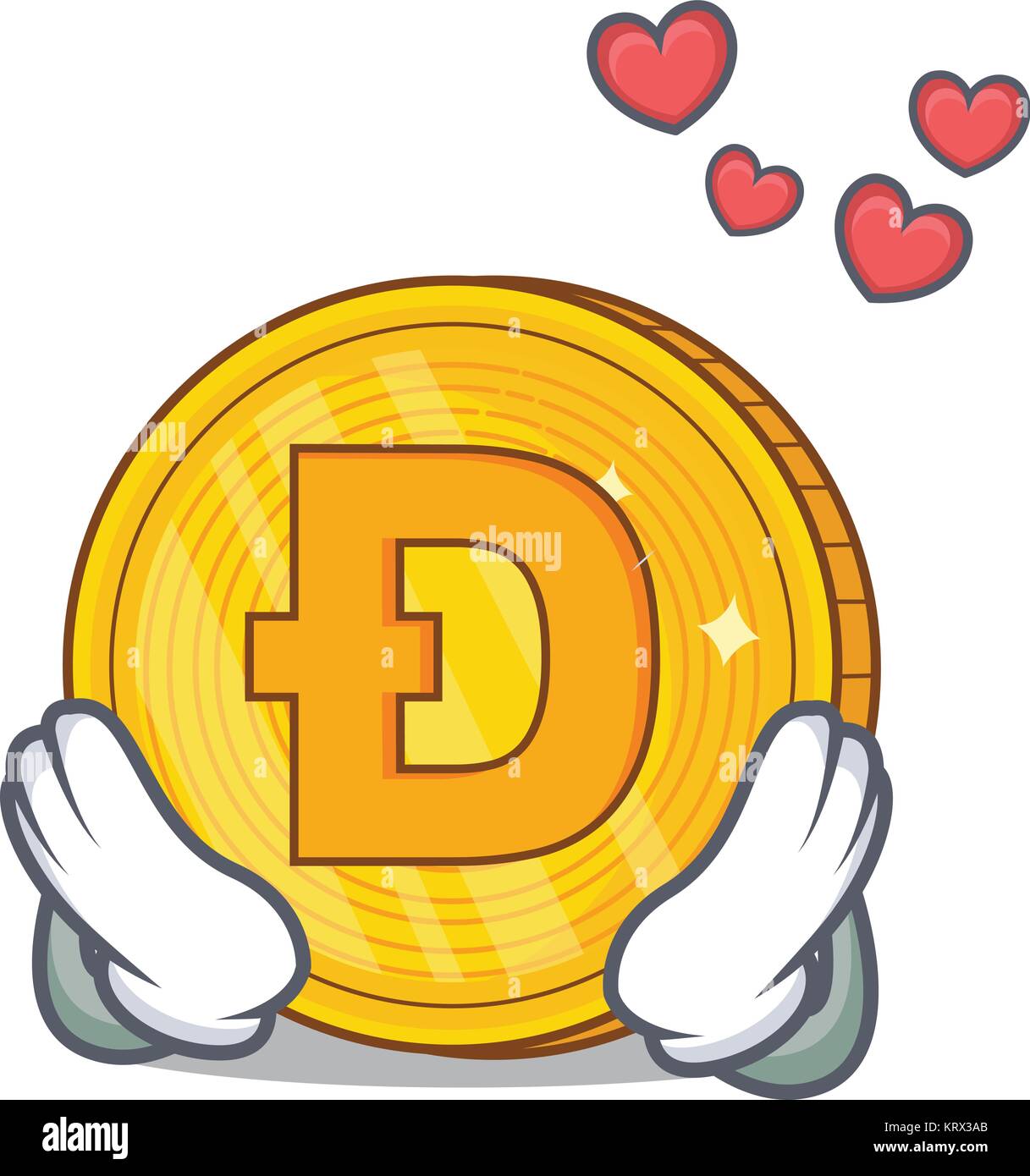 In love Dodgecoin character cartoon style Stock Vector Image & Art - Alamy