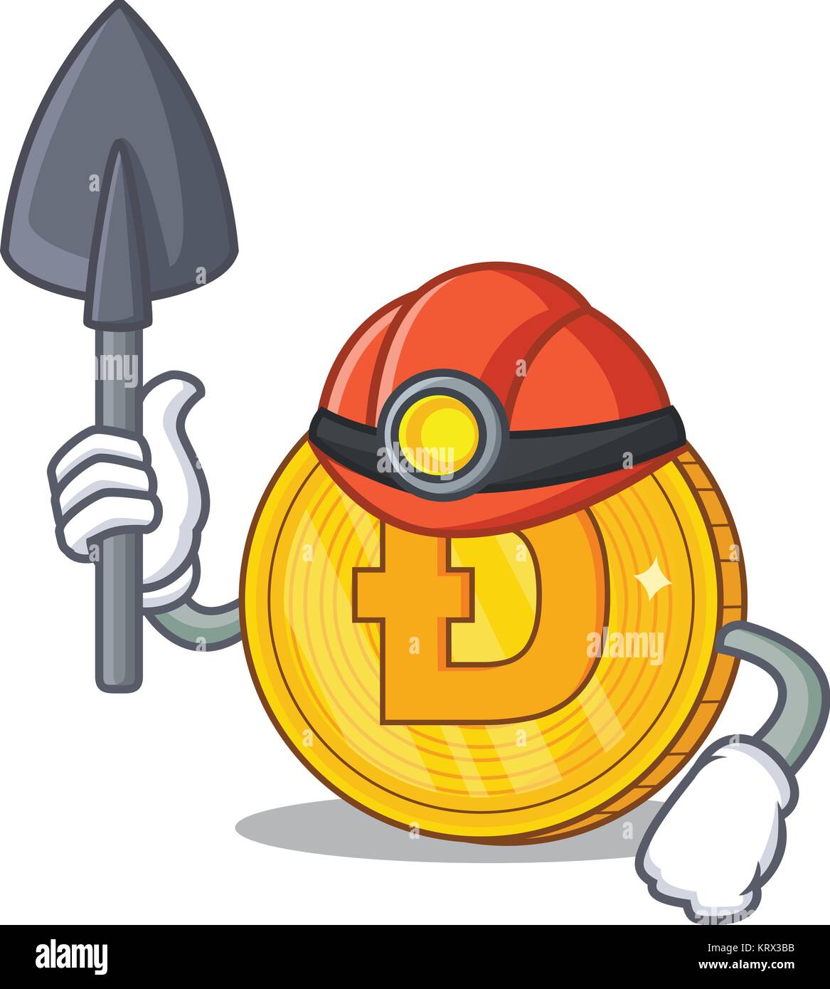 Miner Dodgecoin character cartoon style Stock Vector Image & Art - Alamy