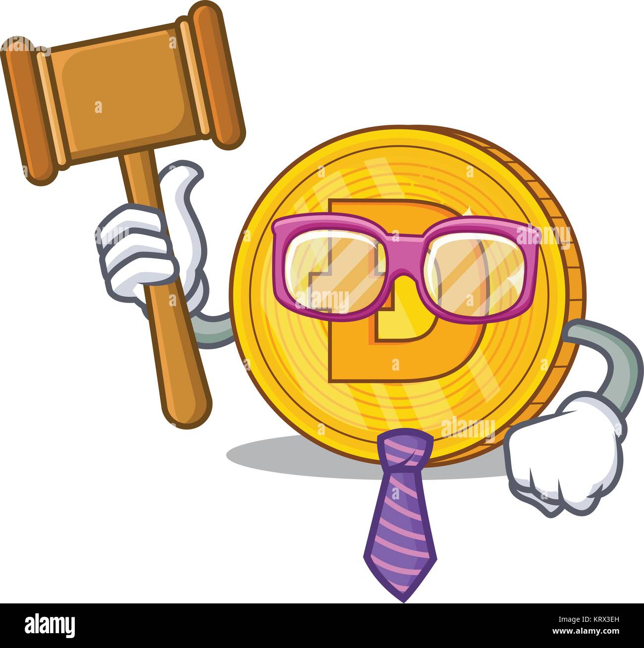 Judge Dodgecoin character cartoon style Stock Vector Image & Art - Alamy