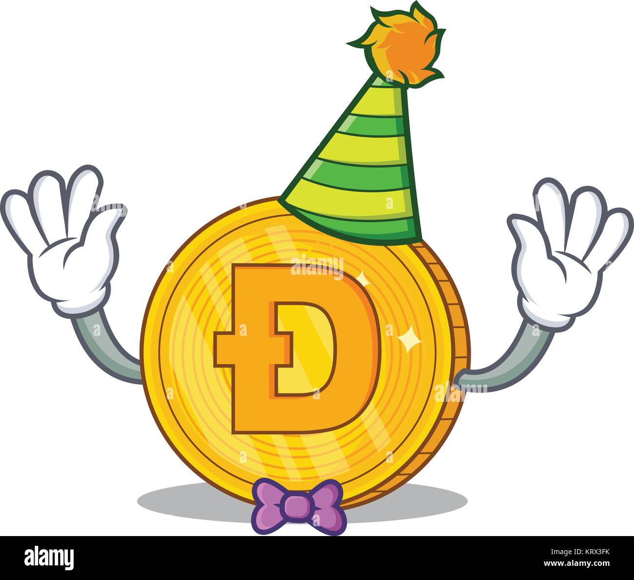 Clown Dodgecoin character cartoon style Stock Vector Image & Art - Alamy