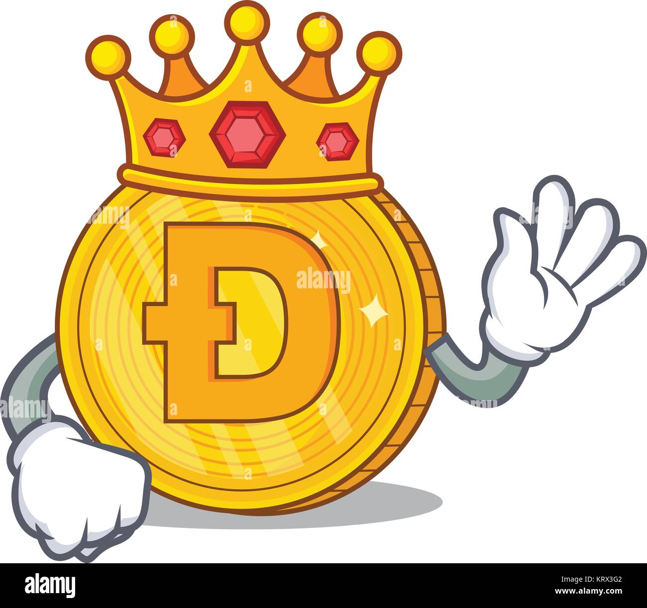 King Dodgecoin character cartoon style Stock Vector Image & Art - Alamy