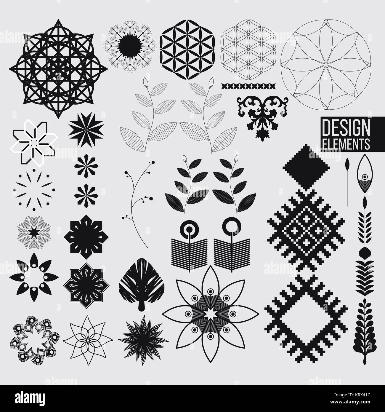 Geometric abstract design elements Stock Photo - Alamy