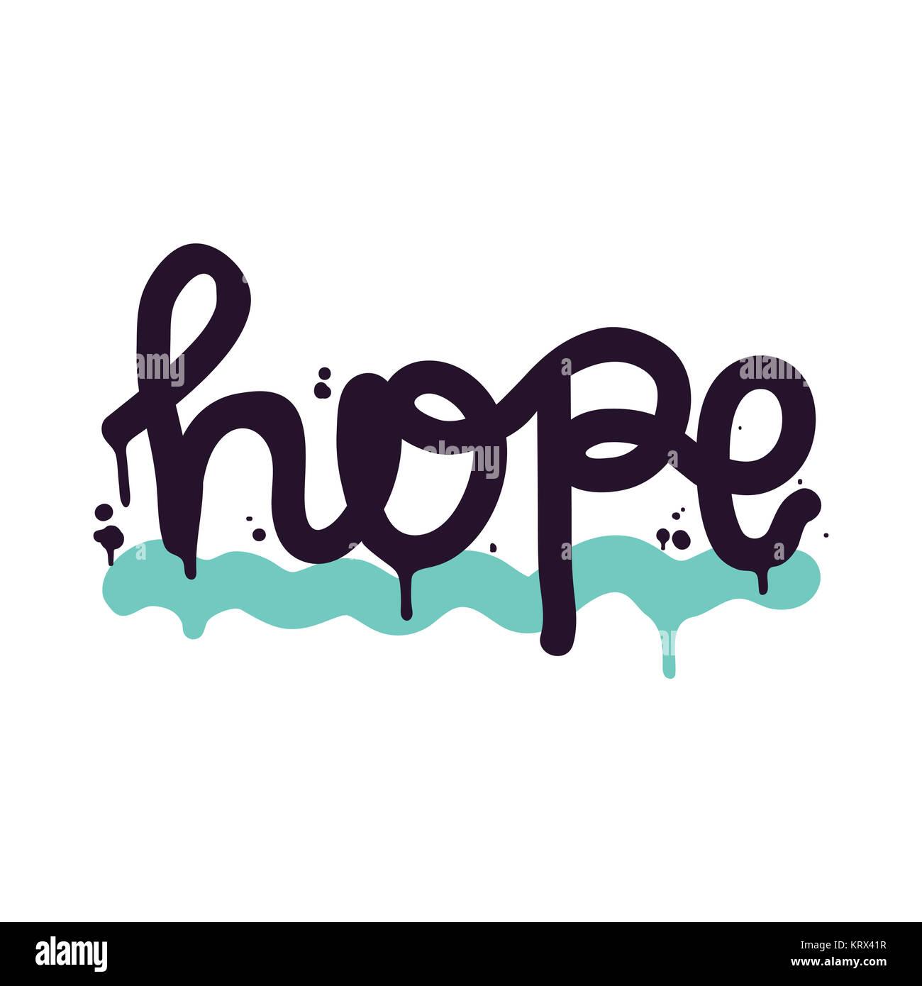 Poster Vector lettering Hope Stock Photo - Alamy