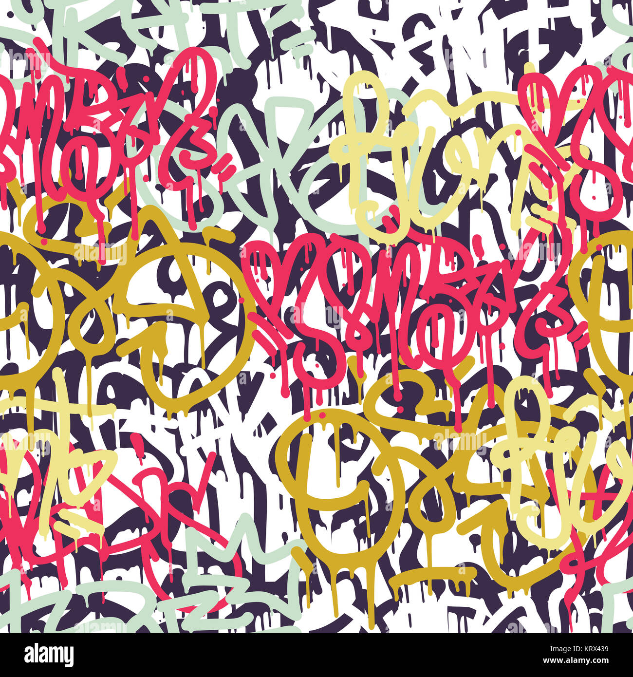 Graffiti background seamless pattern Stock Photo - Alamy
