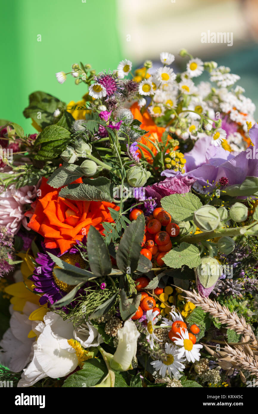 beautiful bouquets of flowers and herbs Stock Photo - Alamy