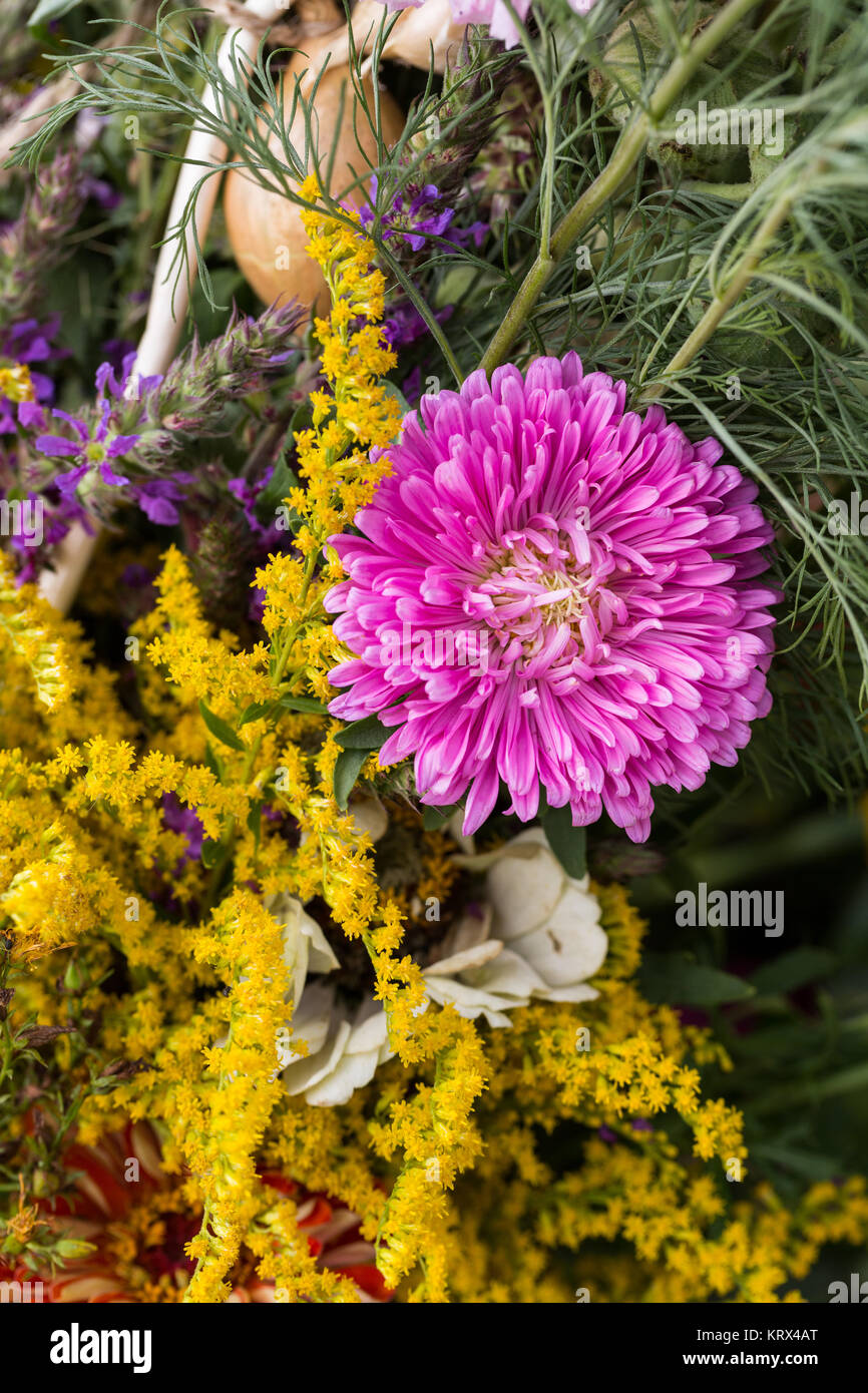 beautiful bouquets of flowers and herbs Stock Photo - Alamy