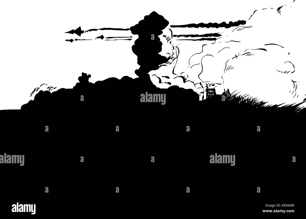 Destroyed art war Black and White Stock Photos & Images - Alamy