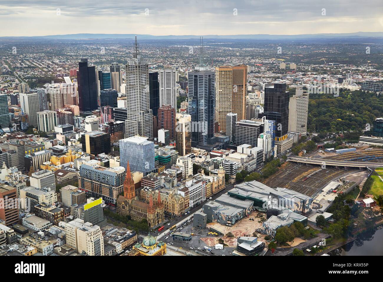 Melbourne from above Stock Photo - Alamy