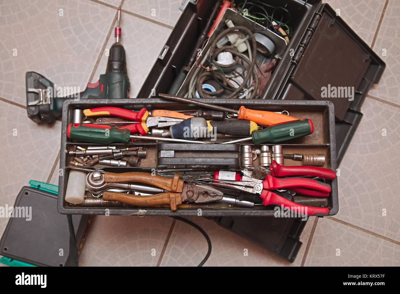 Box of tools Stock Photo - Alamy