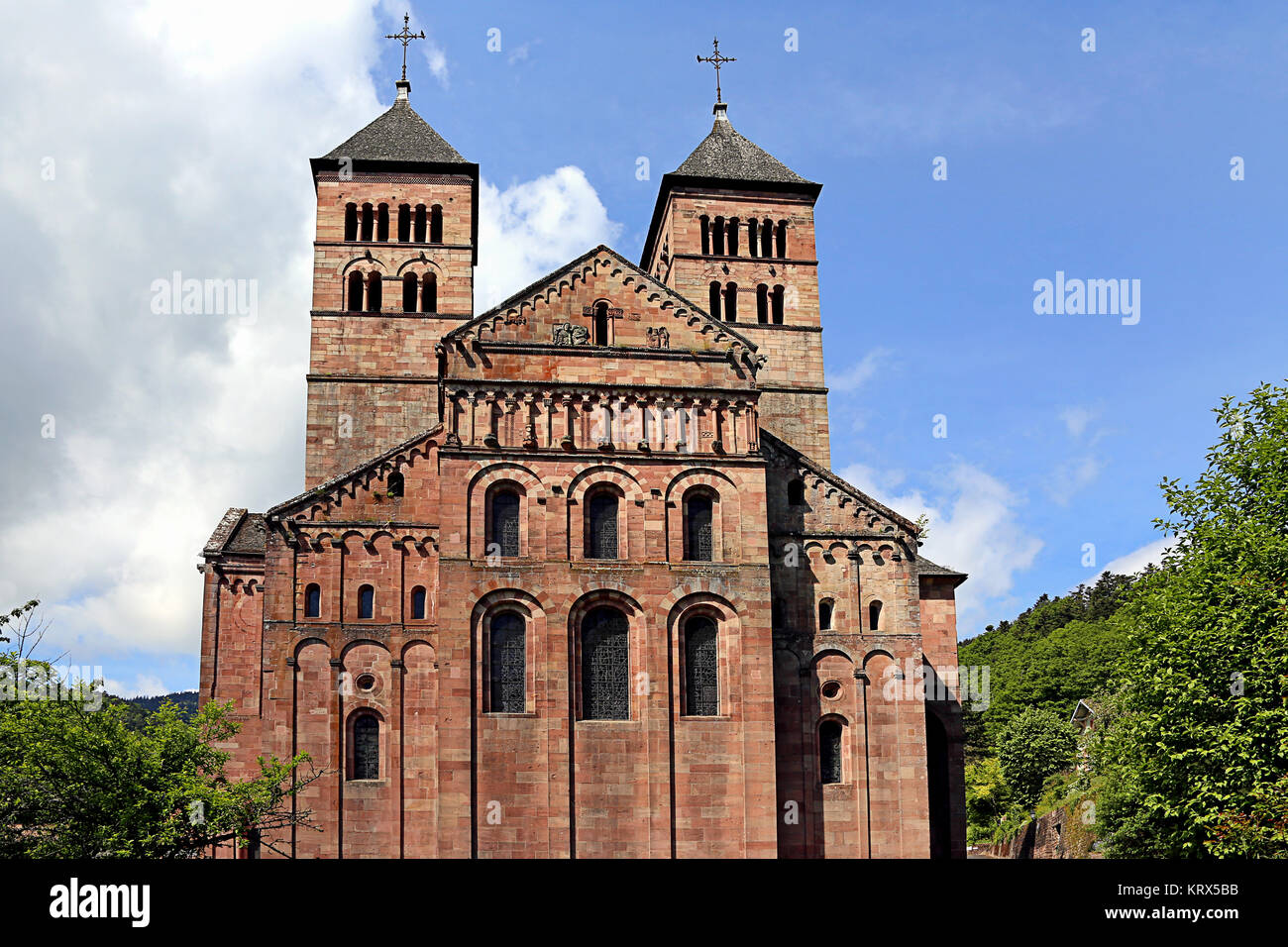 abbey church to murbach in alsace Stock Photo - Alamy