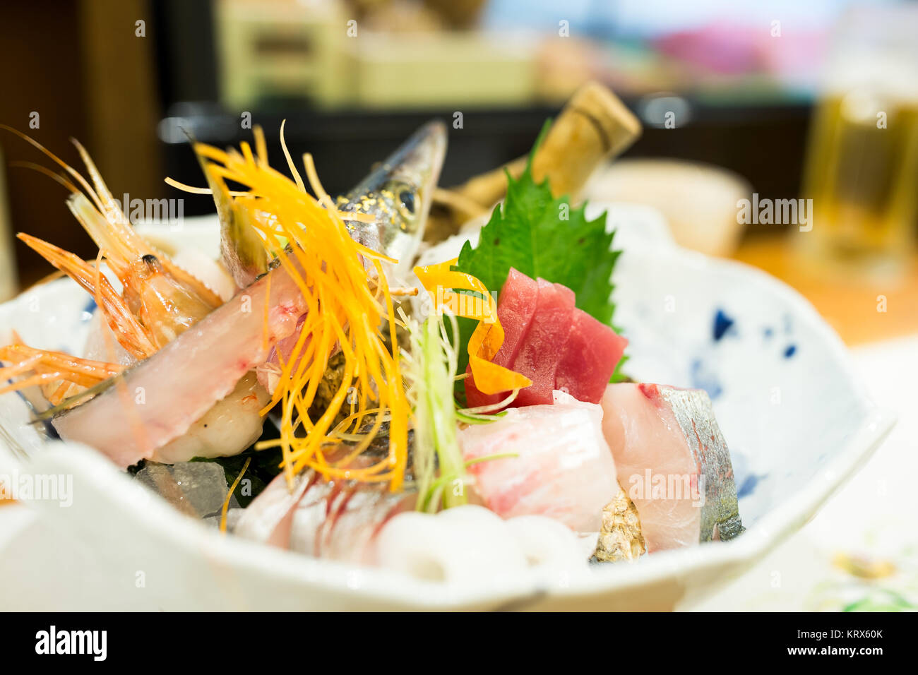 Japanese seafood sashimi Stock Photo - Alamy
