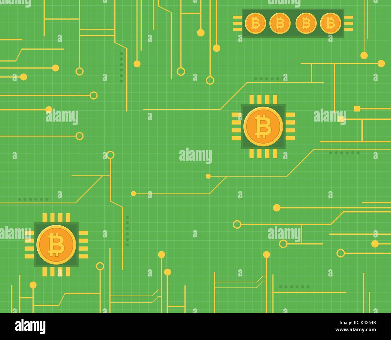 Bitcoin style on green background Stock Vector Image & Art - Alamy