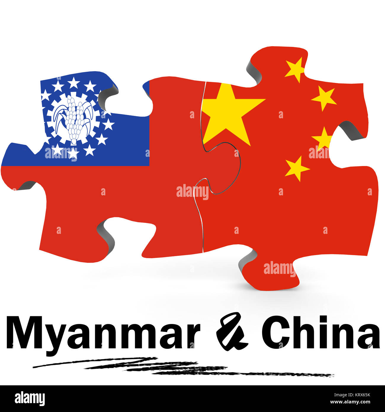 China and Myanmar flags in puzzle Stock Photo - Alamy