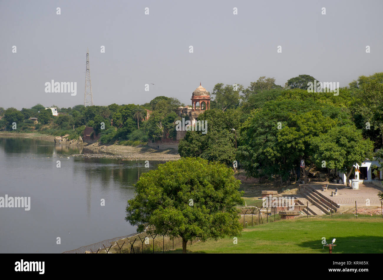 landscape the river near Taj Mahal in India Agra Stock Photo - Alamy