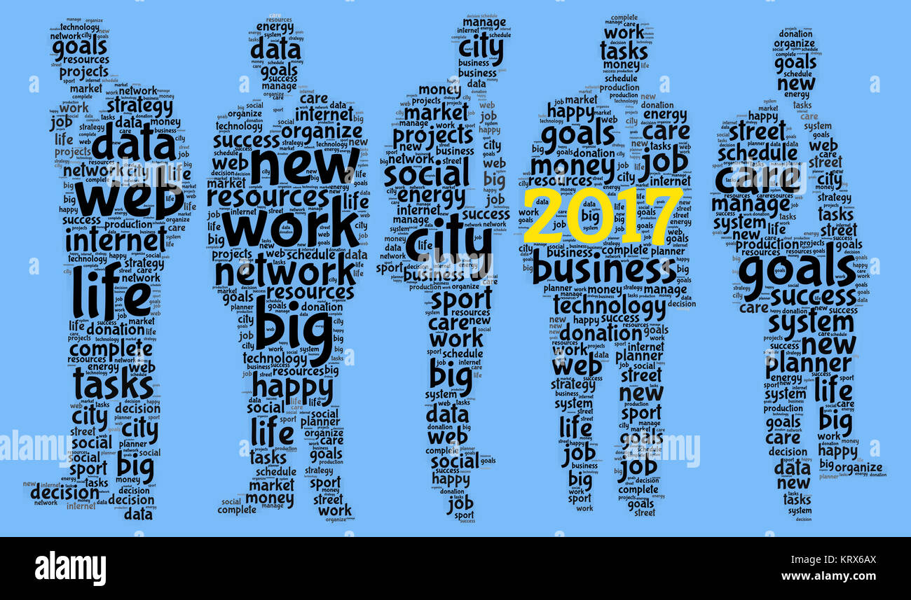 Business 2017 word cloud concept Stock Photo - Alamy