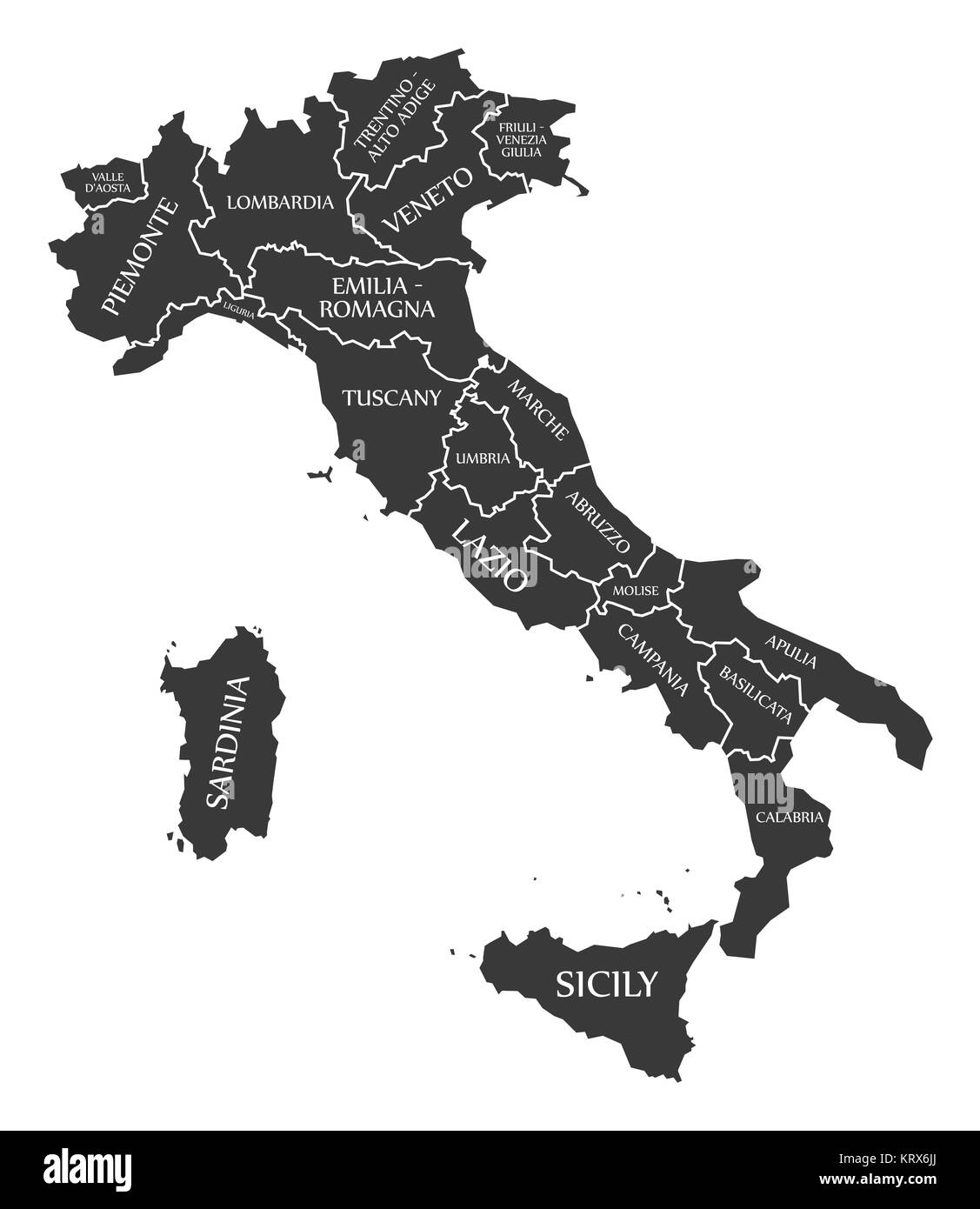 Italy Map Black and White Stock Photos & Images - Alamy