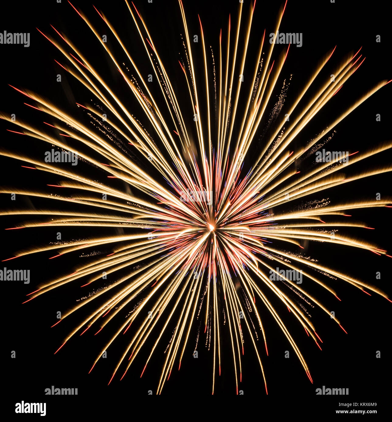 Yellow fireworks on black background Stock Photo - Alamy