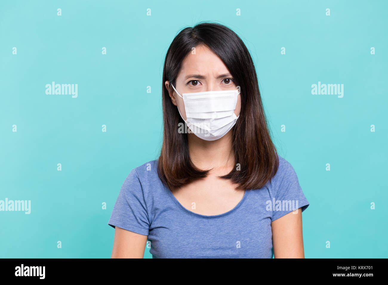 Woman wearing face mask Stock Photo - Alamy
