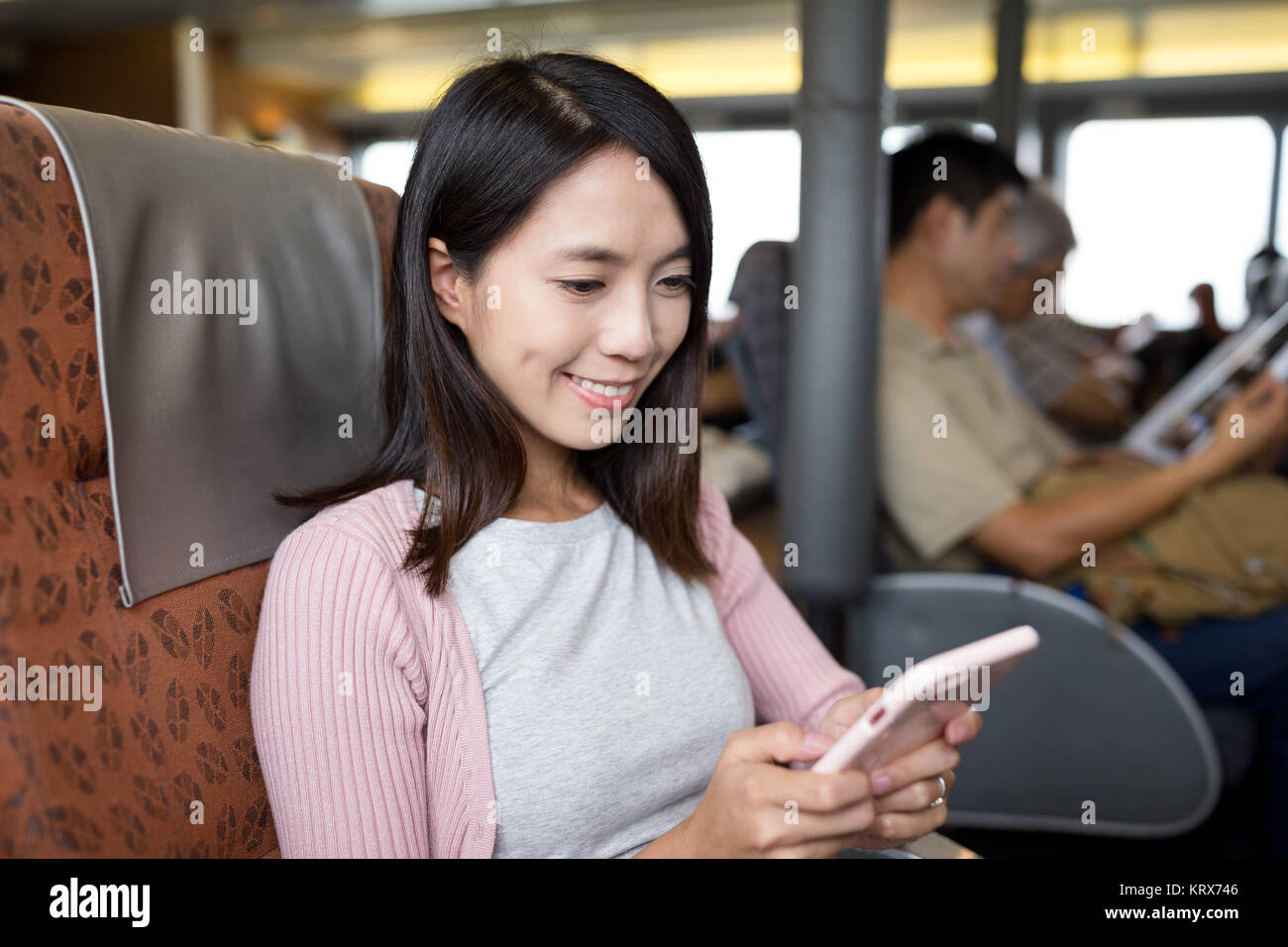 Woman suffer from seasick Stock Photo - Alamy