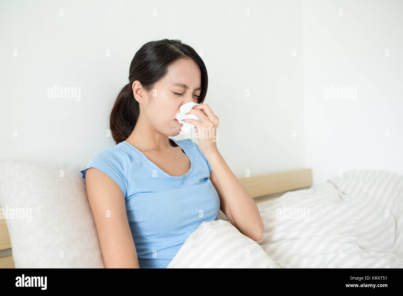 Woman feeling sick Stock Photo - Alamy