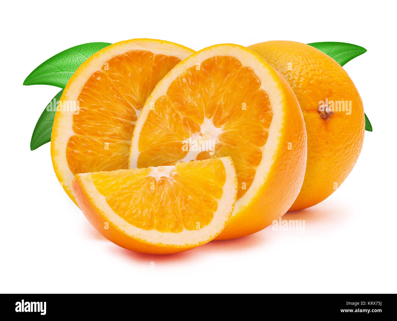 The cut oranges Stock Photo - Alamy