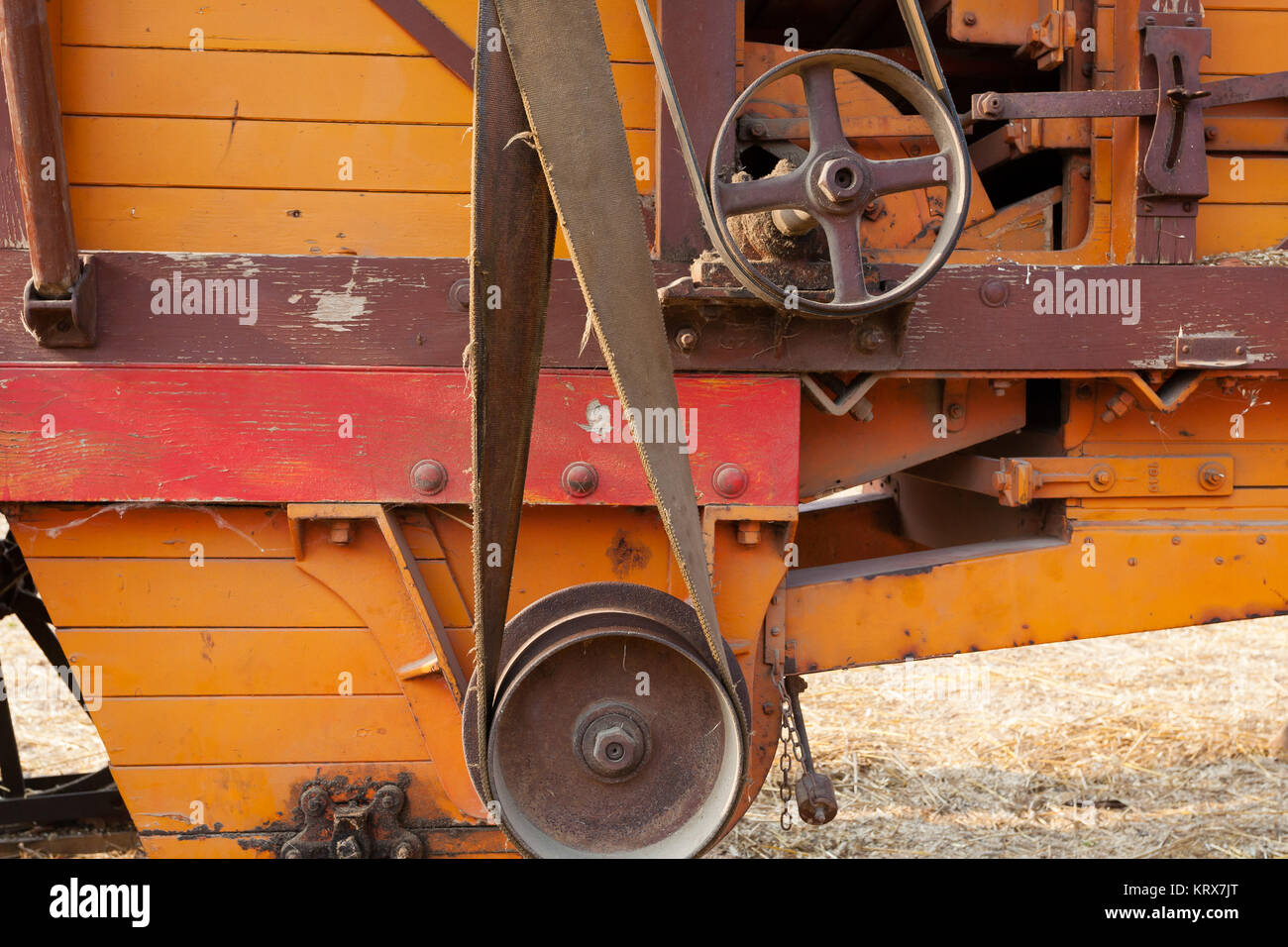 Agriculture Old Grain Thresher Agricultural Stock Photos & Agriculture ...