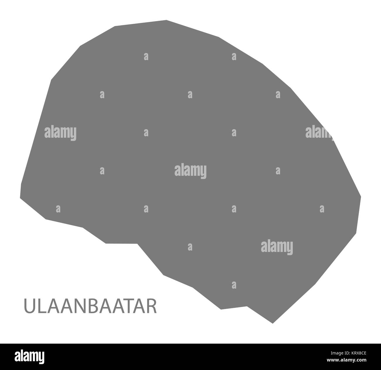 Ulaanbaatar Mongolia Map grey Stock Photo - Alamy