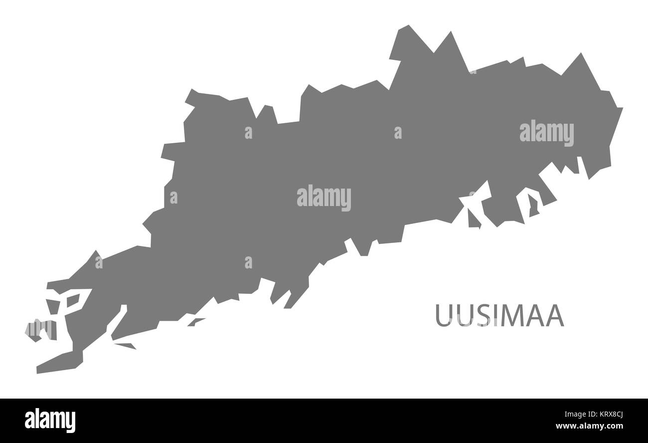 Uusimaa Finland Map grey Stock Photo - Alamy