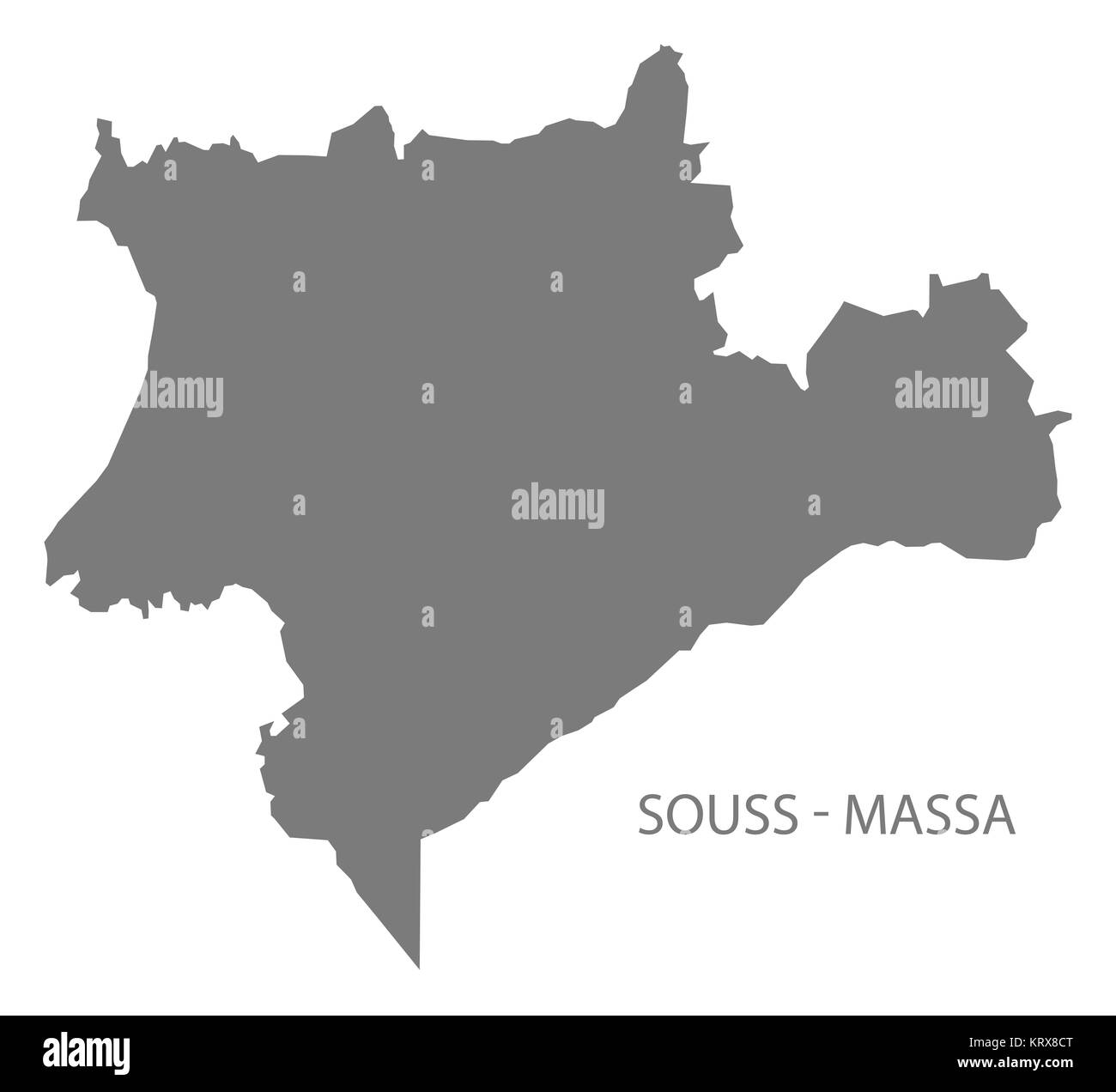 Souss - Massa Morocco Map grey Stock Photo - Alamy