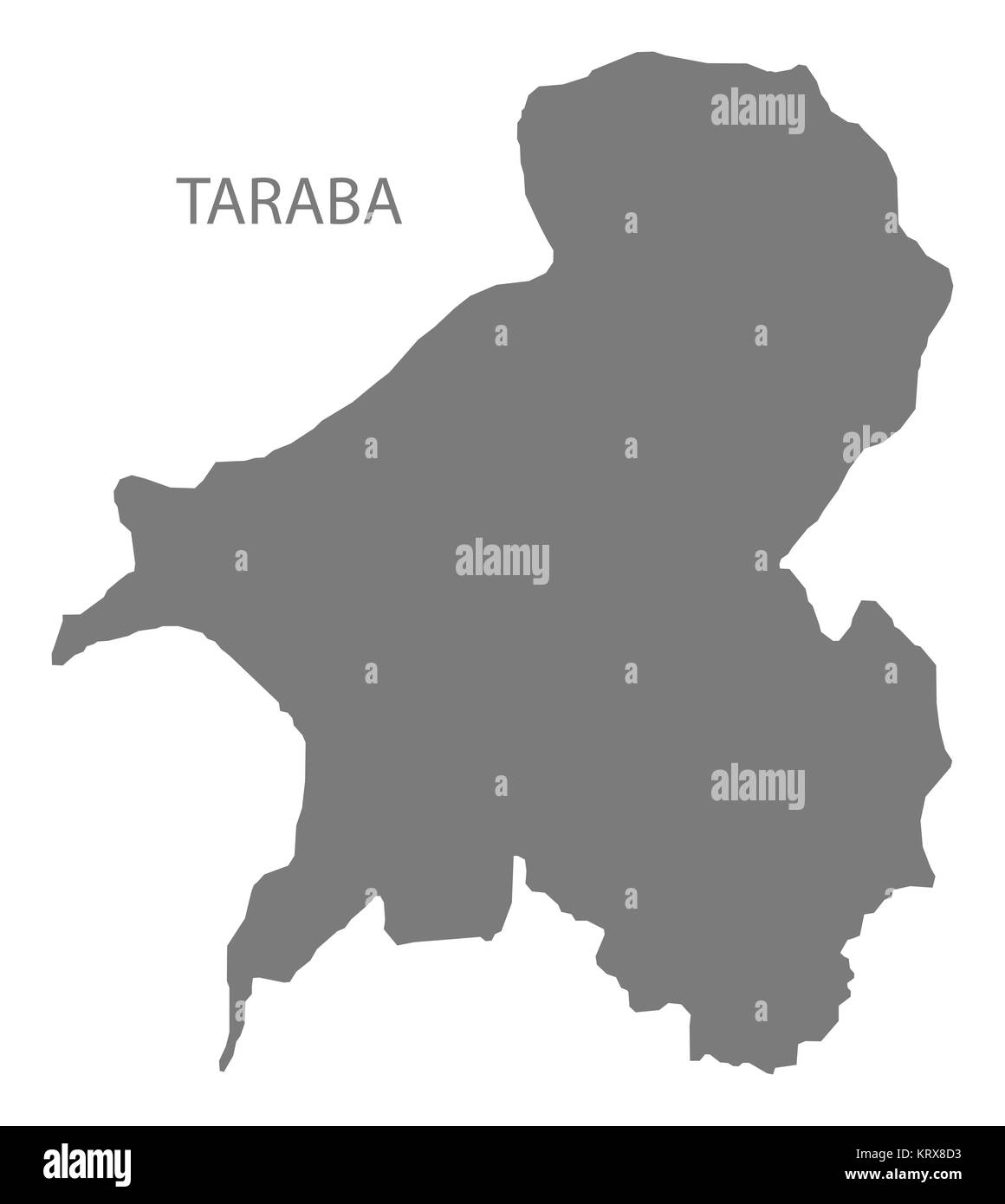 Taraba Nigeria Map grey Stock Photo - Alamy