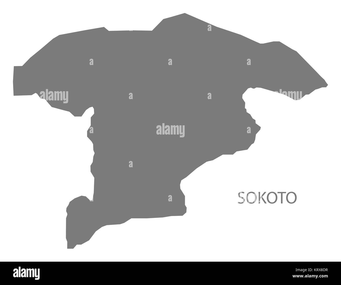 Sokoto Nigeria Map grey Stock Photo - Alamy