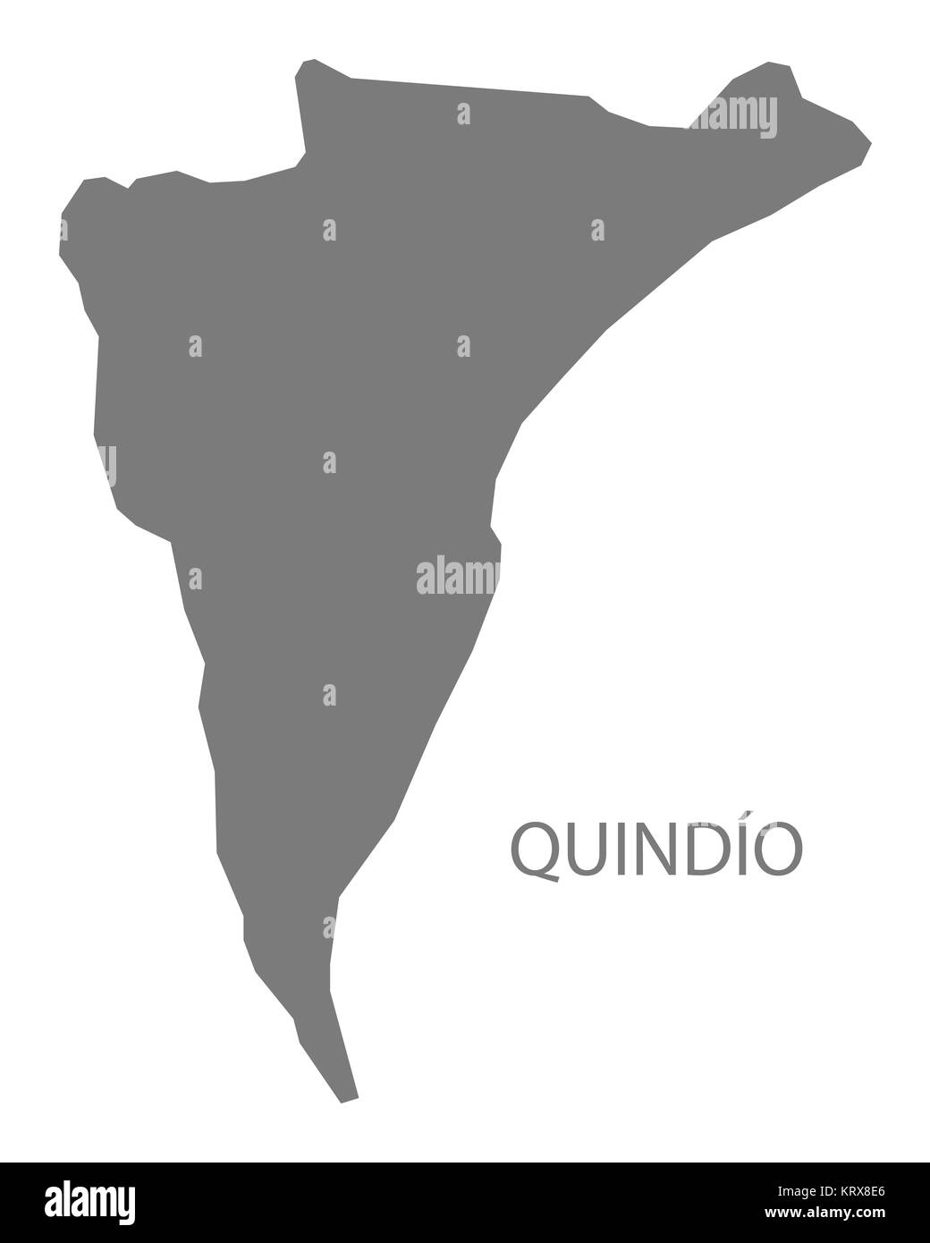 Quindio Colombia Map in grey Stock Photo - Alamy