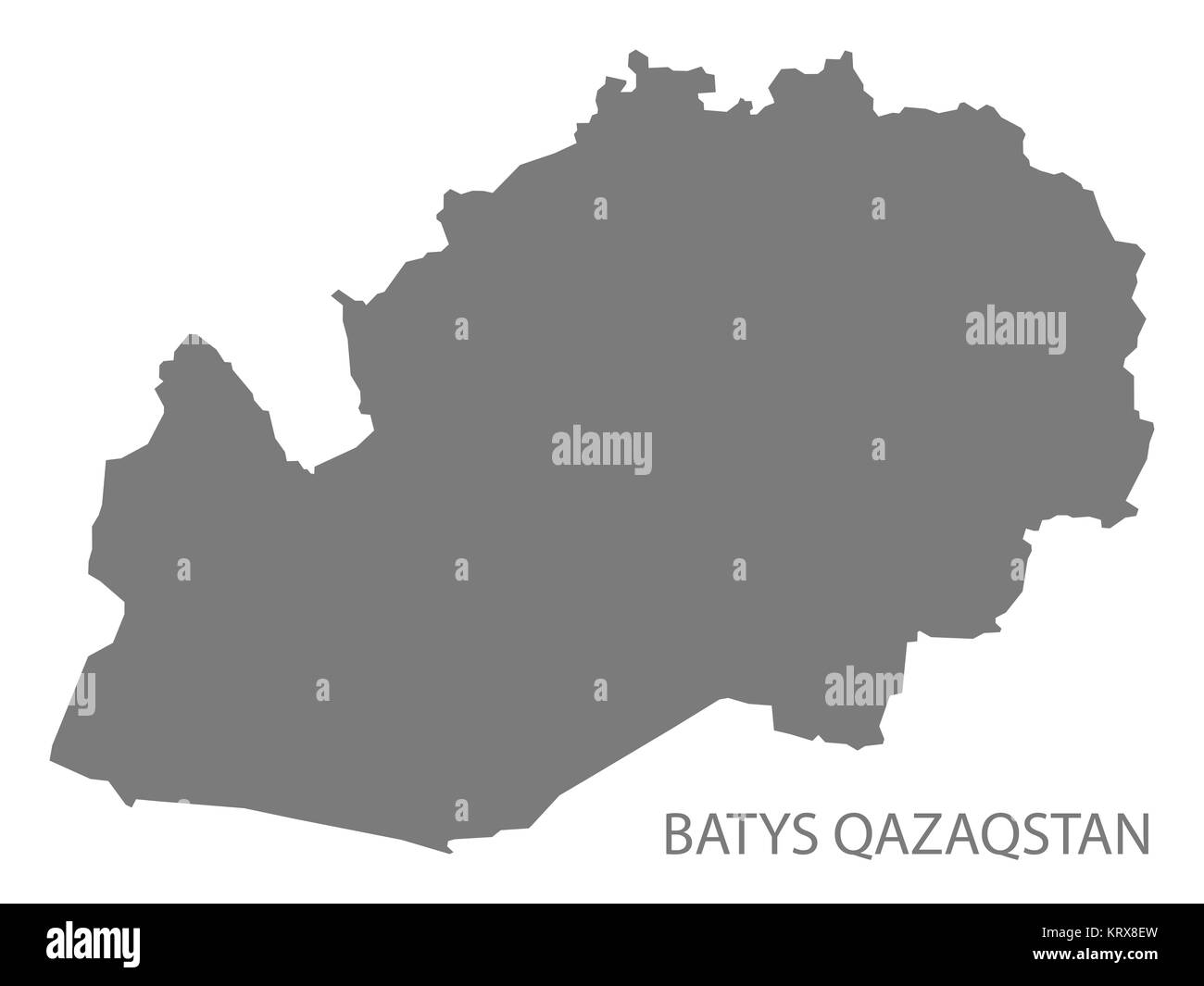 Batys Qazaqstan Kazakhstan Map grey Stock Photo - Alamy
