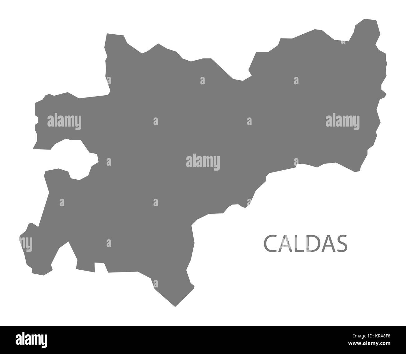 Caldas Colombia Map in grey Stock Photo - Alamy