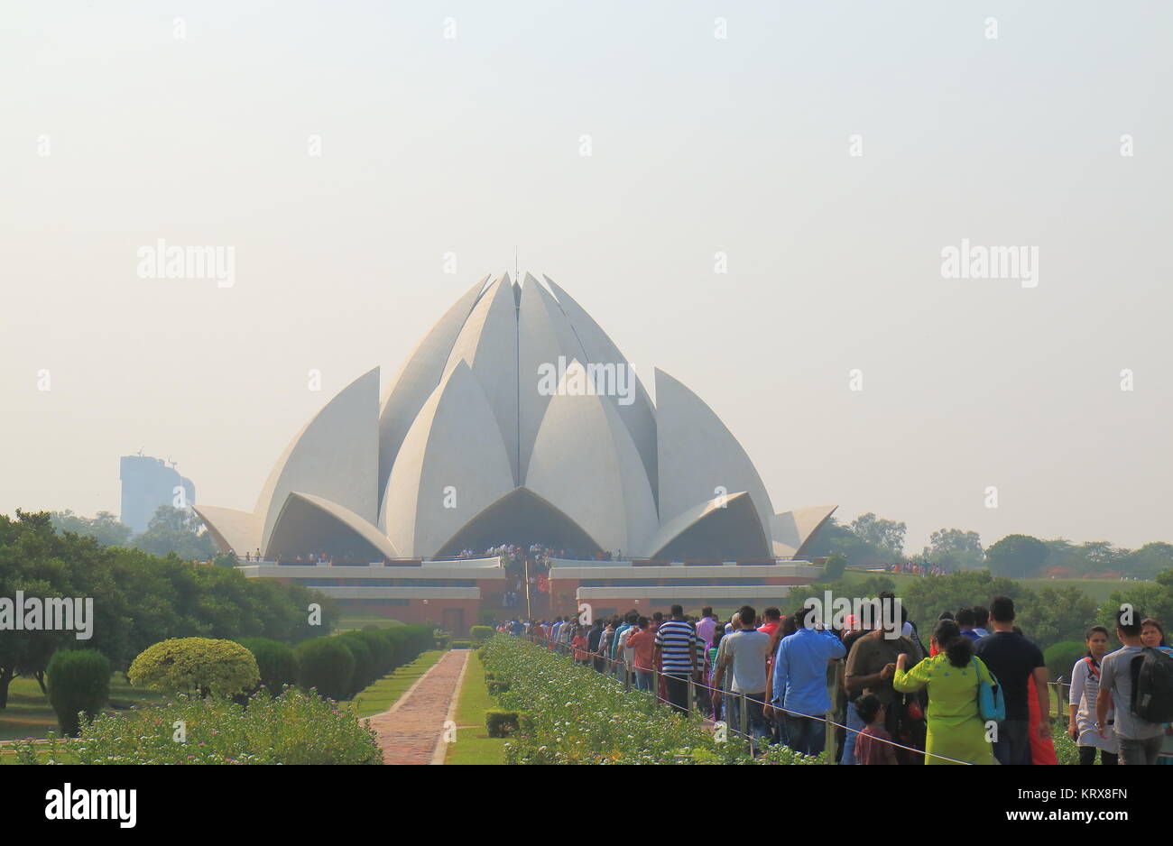 Lotus Temple modern architecture New Delhi India Stock Photo - Alamy