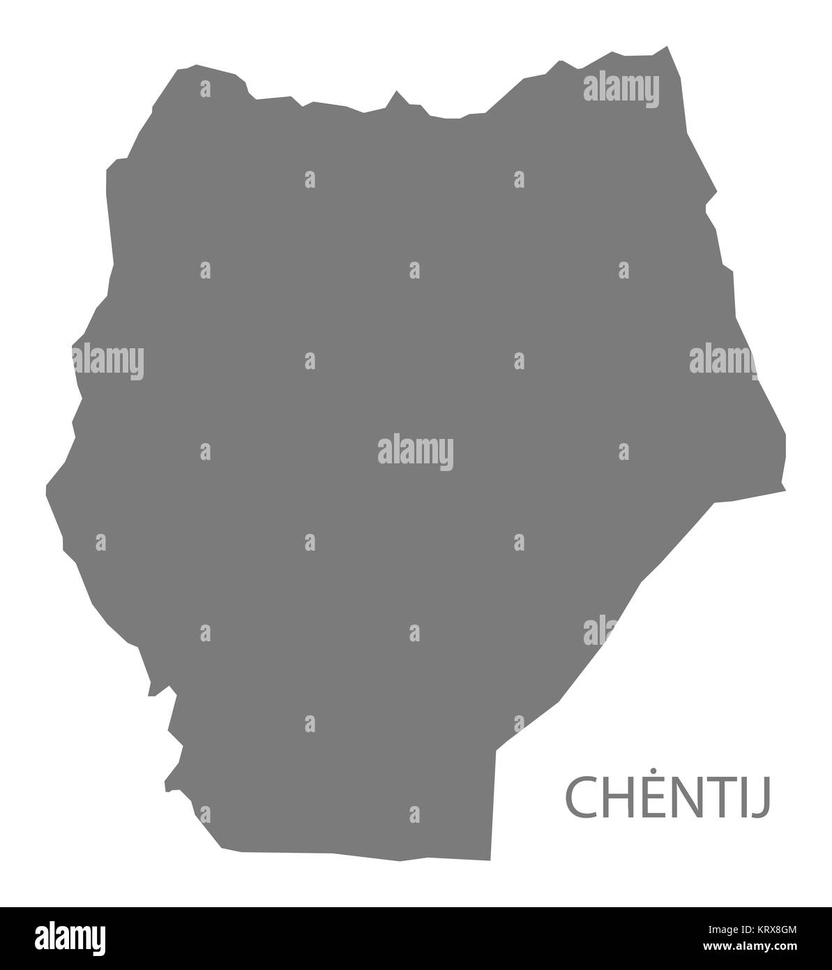 Chentij Mongolia Map grey Stock Photo - Alamy