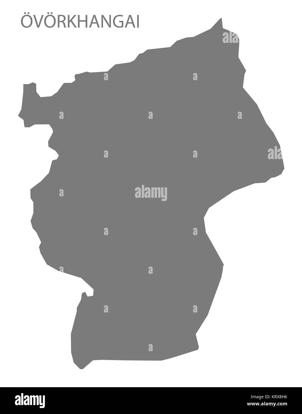 Ovorkhangai Mongolia Map grey Stock Photo - Alamy
